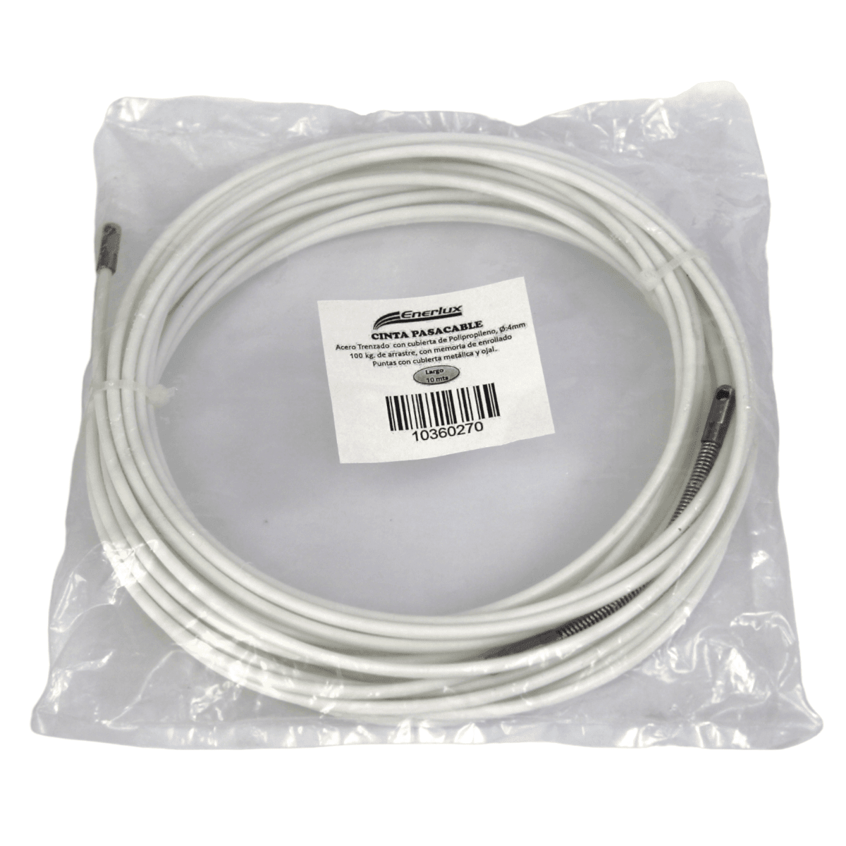 Laucha Pasa Cable Alma de Acero 10 Mts ENERLUX | Ferrelectrica SPA