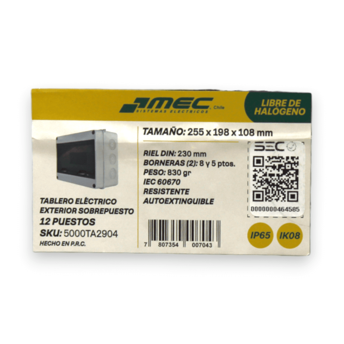 Tablero Exterior Sobrepuesto 12P Estanco Ip65 IK08 MEC | Ferrelectrica ...