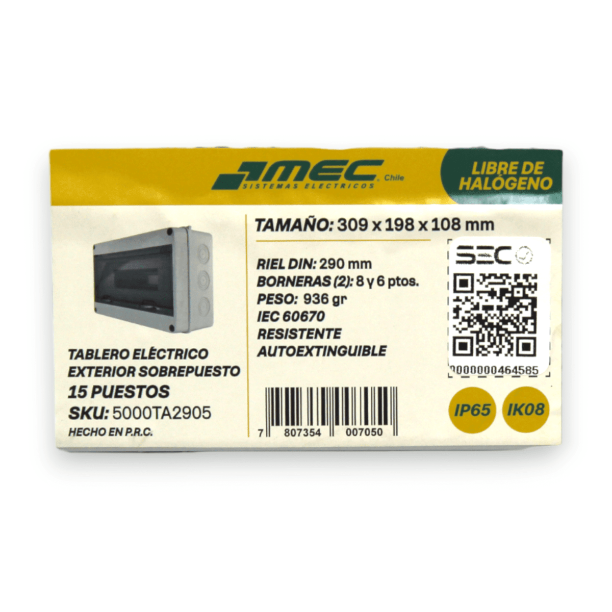 Tablero Exterior Sobrepuesto 15P Estanco Ip65 IK08 MEC | Ferrelectrica ...