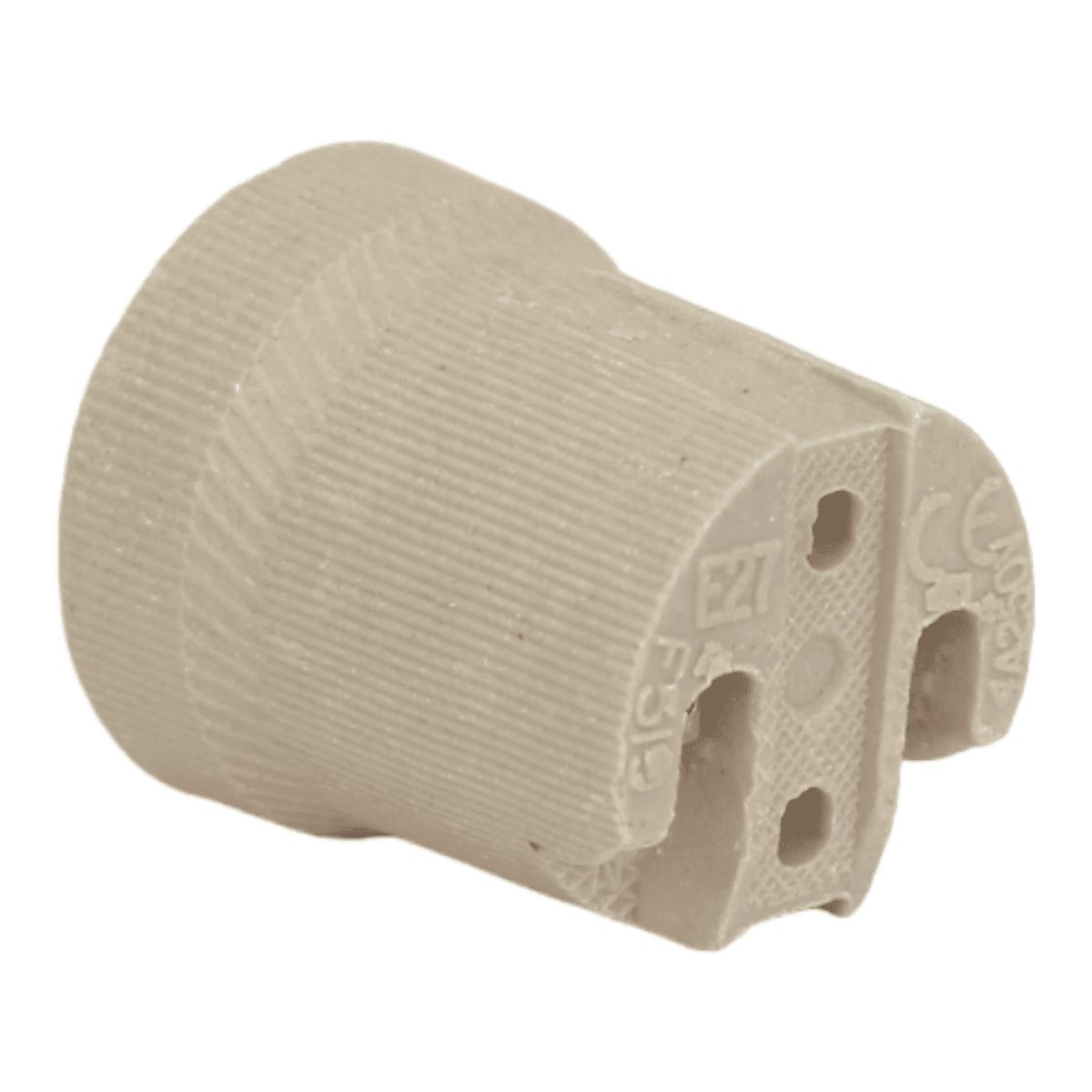 Portalampara E-27 Porcelana 250V 4A Certificado MEC | Ferrelectrica Materiales Electricos