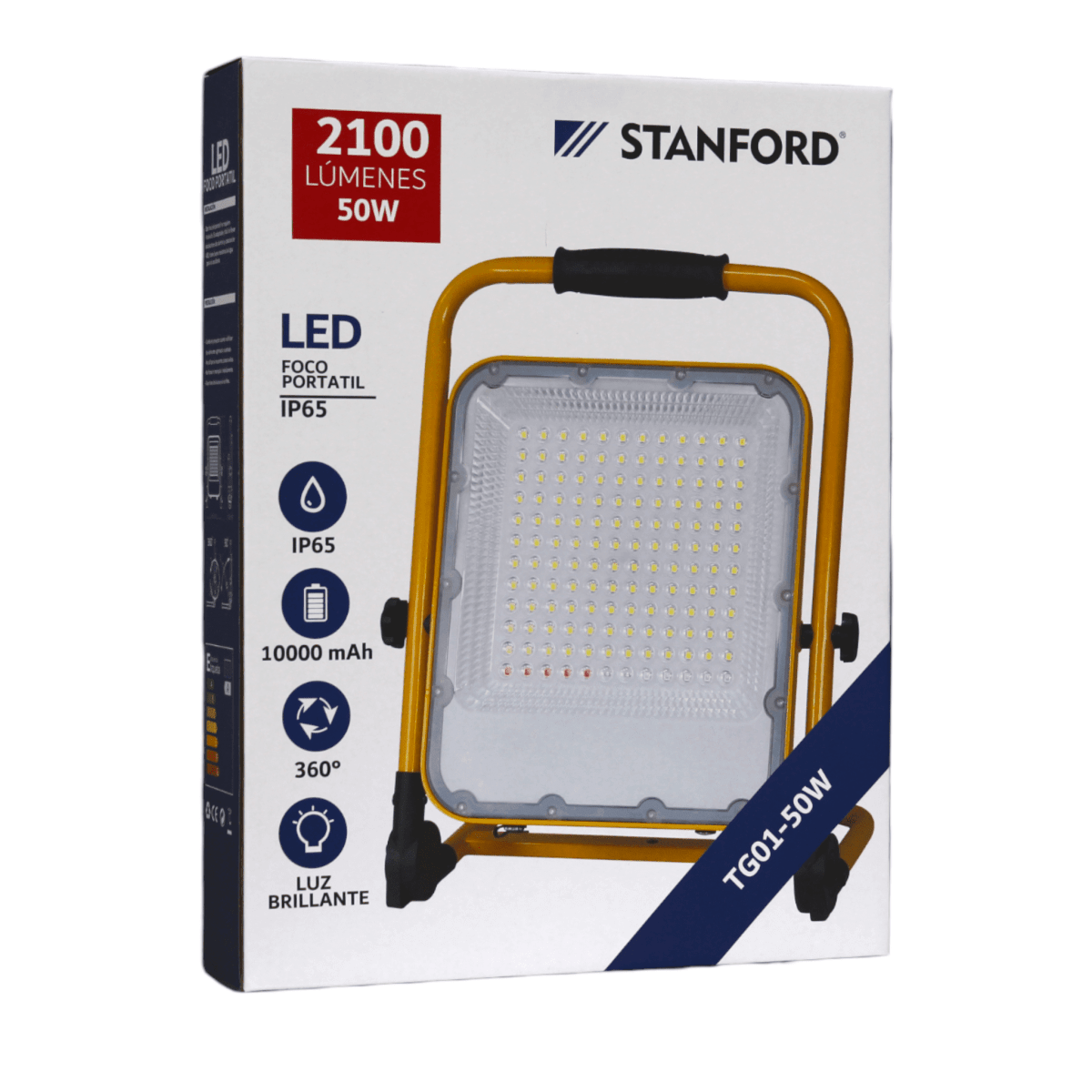 Proyector Led Portatil Recargable 50W 2100LM IP65 Stanford ...