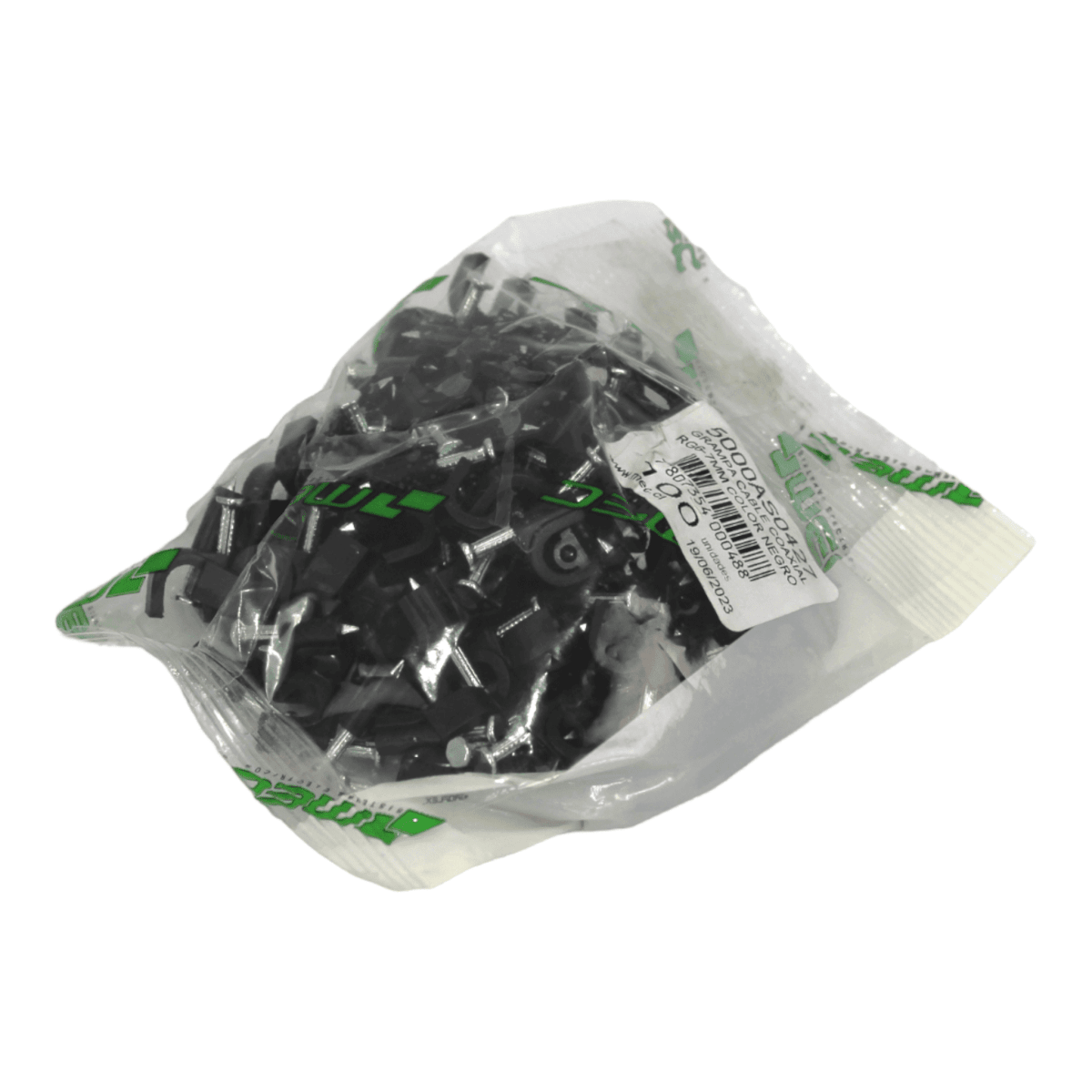 Grampa Cable Coaxial 7MM RG6 Bl 100Un | Ferrelectrica Materiales Electricos