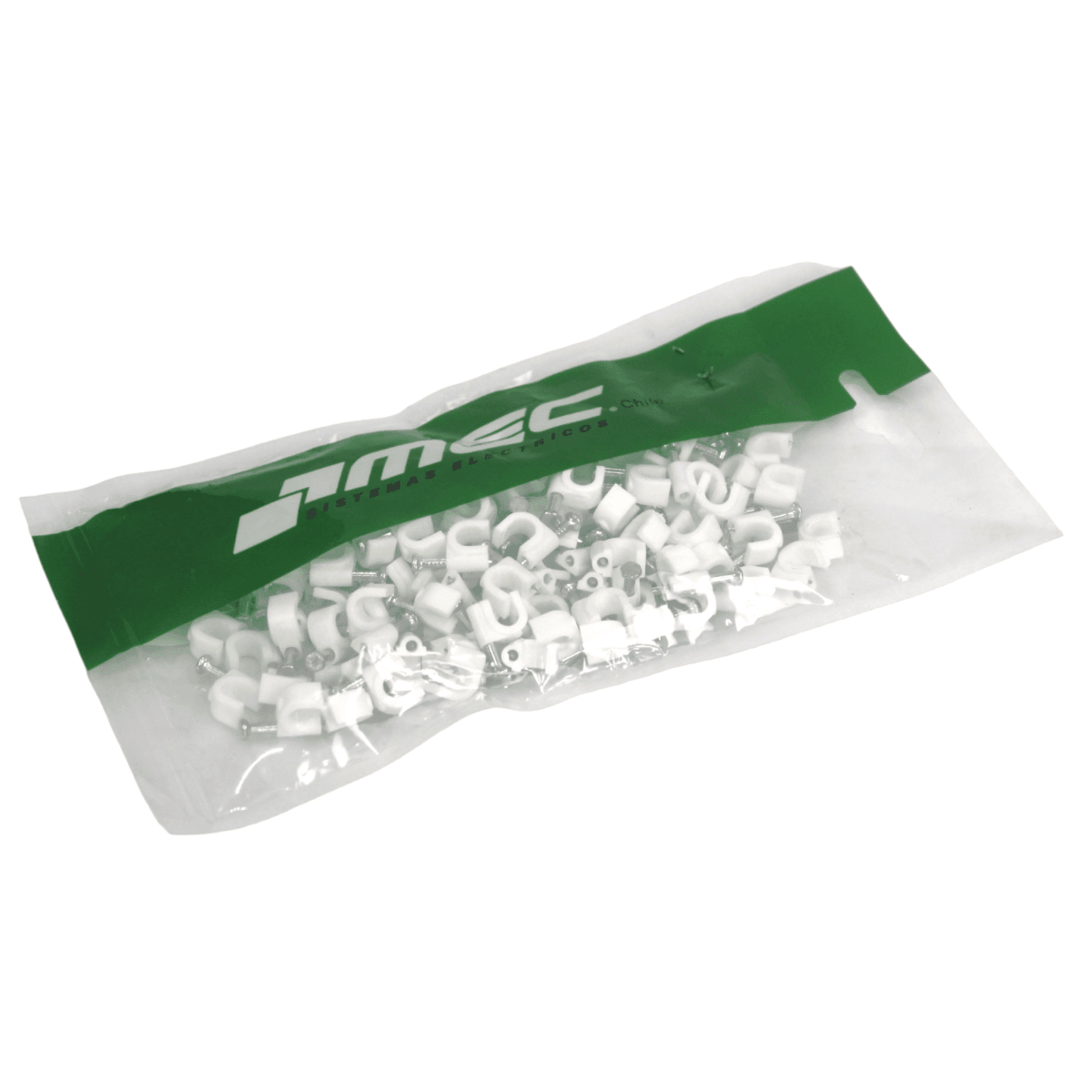 Grampa Cable Coaxial 7MM RG6 Bl 100Un | Ferrelectrica Materiales Electricos