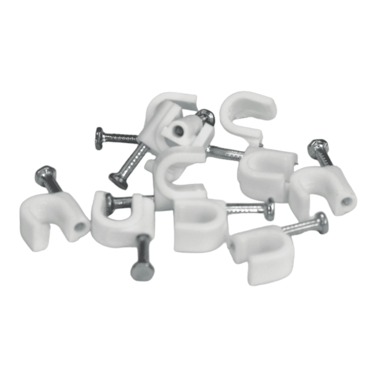 Grampa Cable Coaxial 7MM RG6 Bl 100Un | Ferrelectrica Materiales Electricos