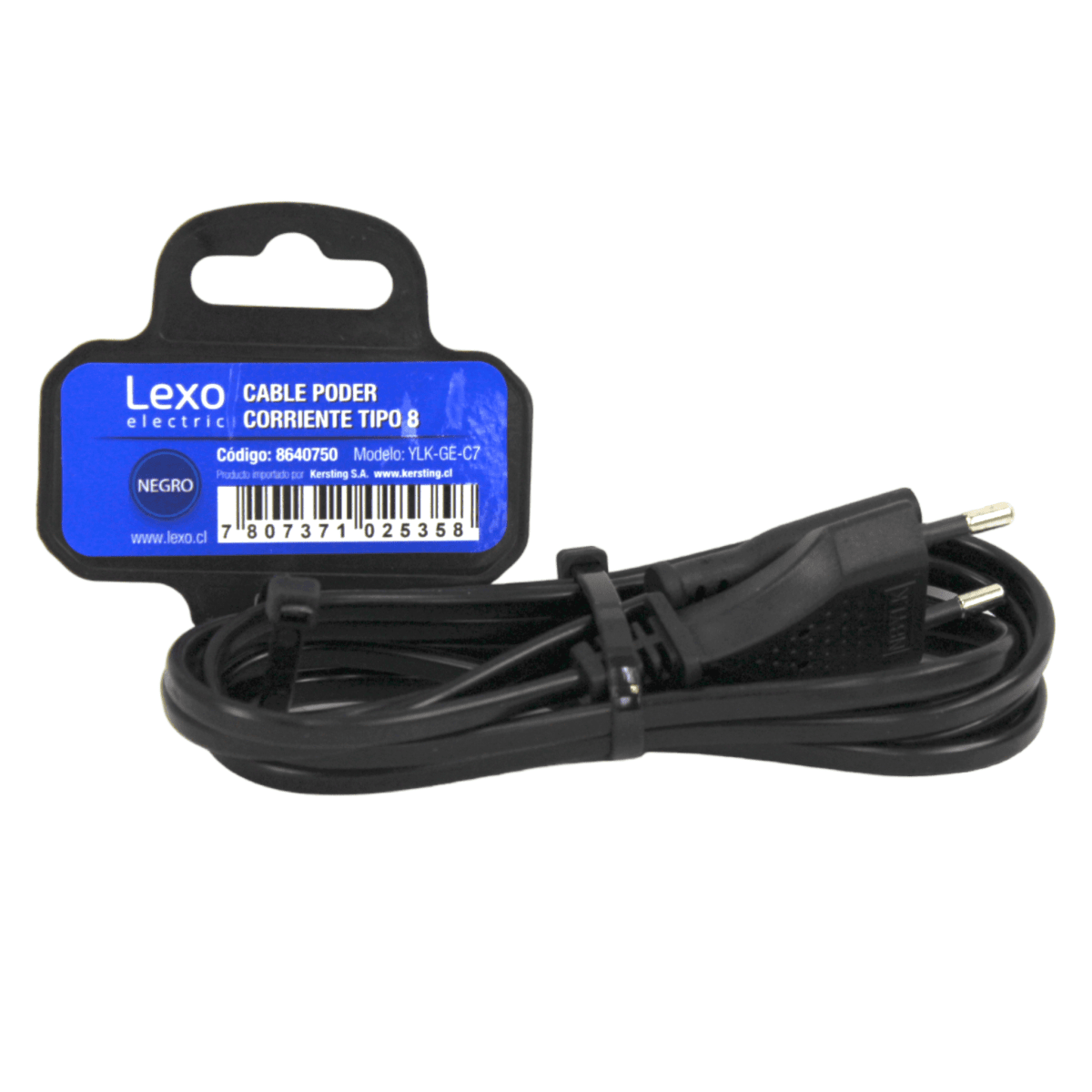 Cable de Poder Tipo 8 C7 10A 250V 1.8 MTS | Ferrelectrica Materiales ...