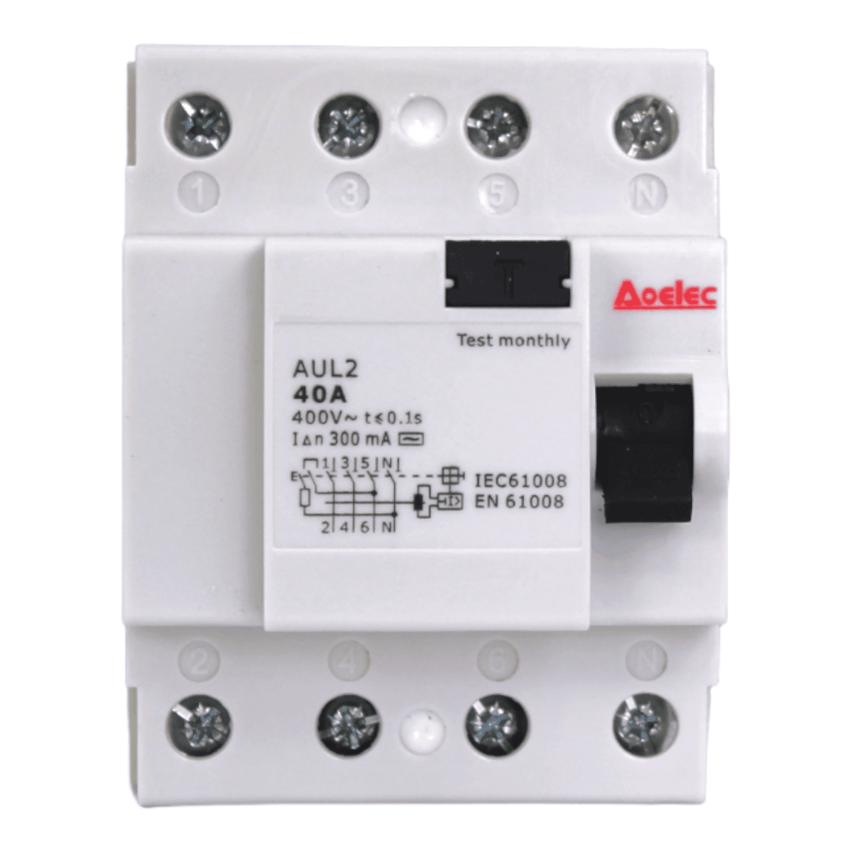 Diferencial 4x40A 300mA Clase AC AOELEC | Ferrelectrica Materiales Electricos
