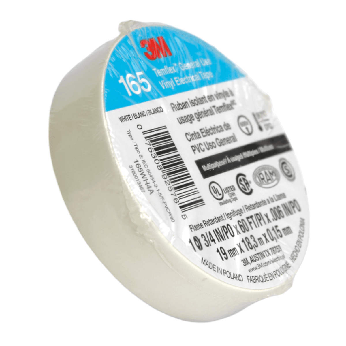 Cinta Aisladora Pvc Temflex 165 3M 19mm X 18 Mts | Ferrelectrica SPA