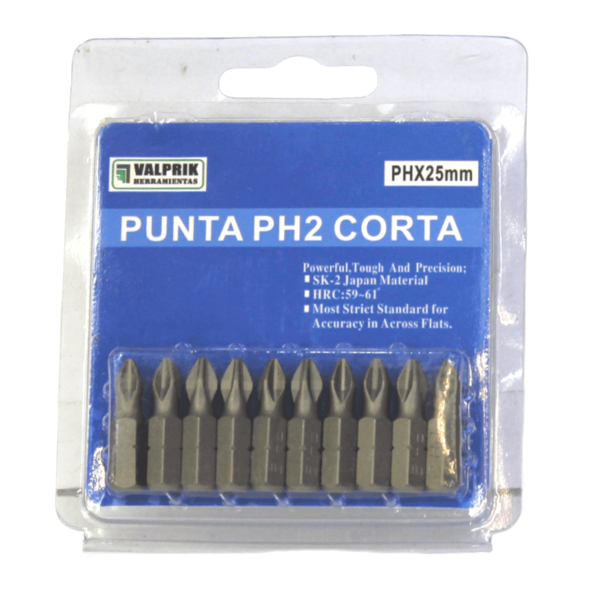 Punta Phillips PH2 Corta PHX25MM | Ferrelectrica SPA