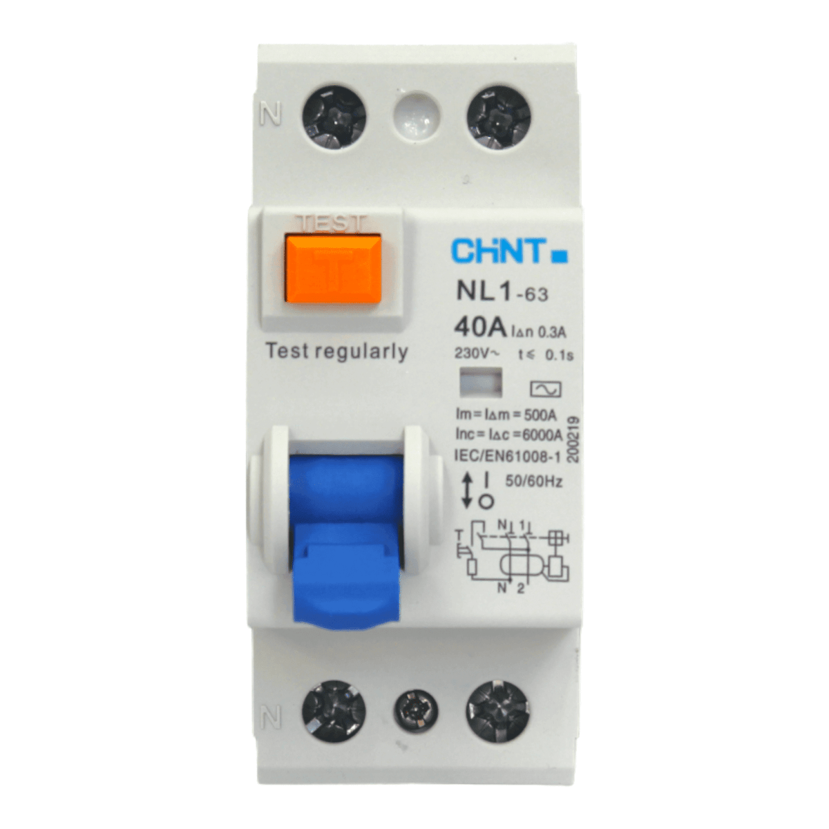 Interruptor Diferencial 2X40A 300mA NL1-AC CHINT | Ferrelectrica SPA