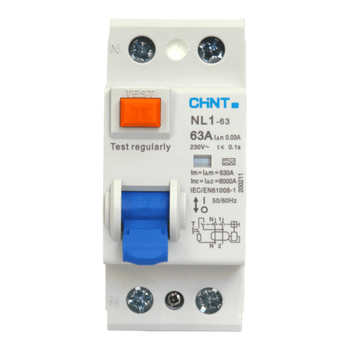 Interruptor Diferencial 2X63A 30mA Clase A HPI NL1-A CHINT ...