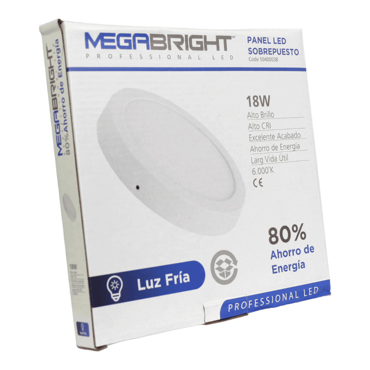 Panel LED Redondo Sobrepuesto 18W MEGABRIGHT | Ferrelectrica Materiales Electricos