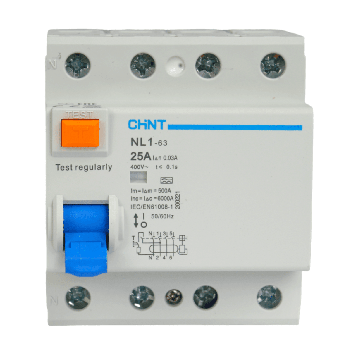 INTERRUPTOR DIFERENCIAL 4X25A 30MA CLASE A NL1-A CHINT | Ferrelectrica SPA