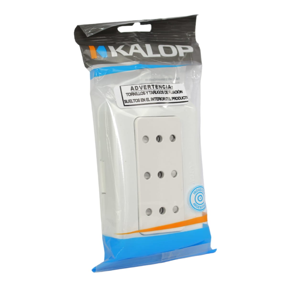 Toma Triple S/P 2P+T 220V 10A TEKNA Blanco KALOP | Ferrelectrica SPA