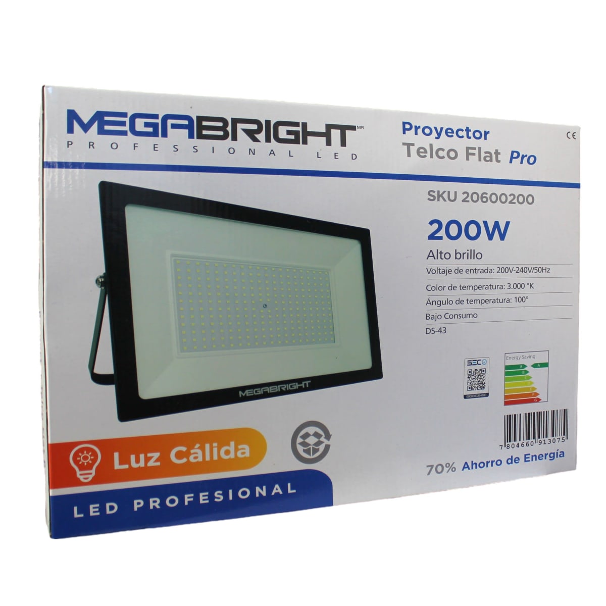 Proyector LED 200W Telco Flat Pro DS43 MEGABRIGHT | Ferrelectrica Materiales Electricos