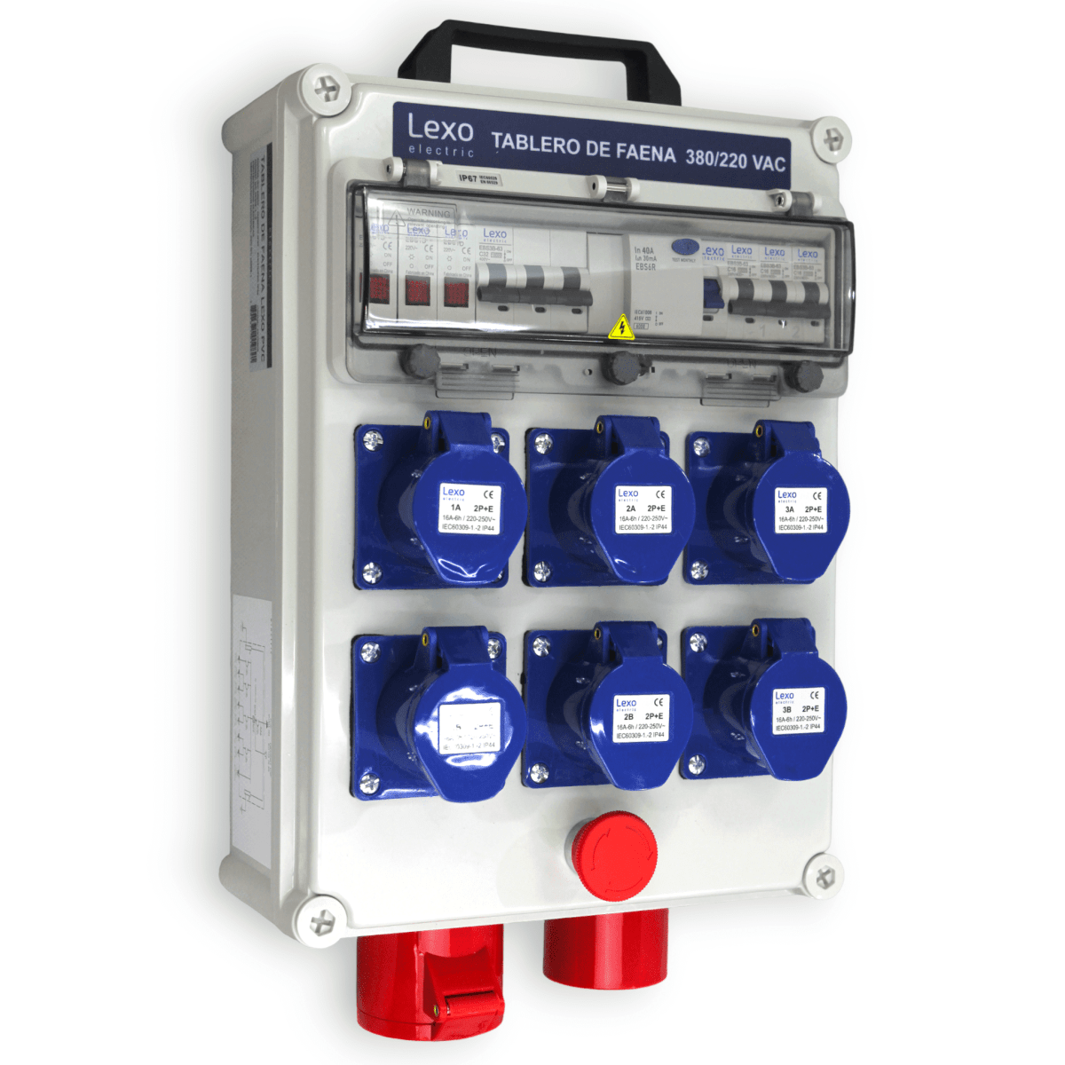 Tablero de Faena Portatil C/Parada de Emergencia IP65 LEXO ...