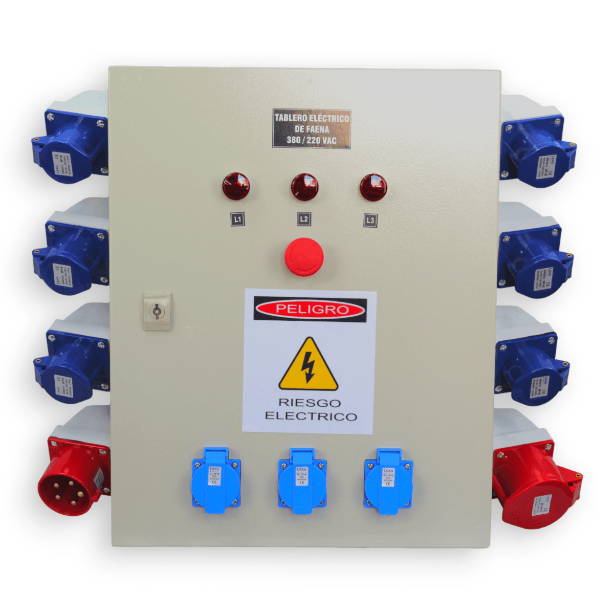 Tablero de Faena Metalico C/Parada de Emergencia IP65 LEXO | Ferrelectrica Materiales Electricos