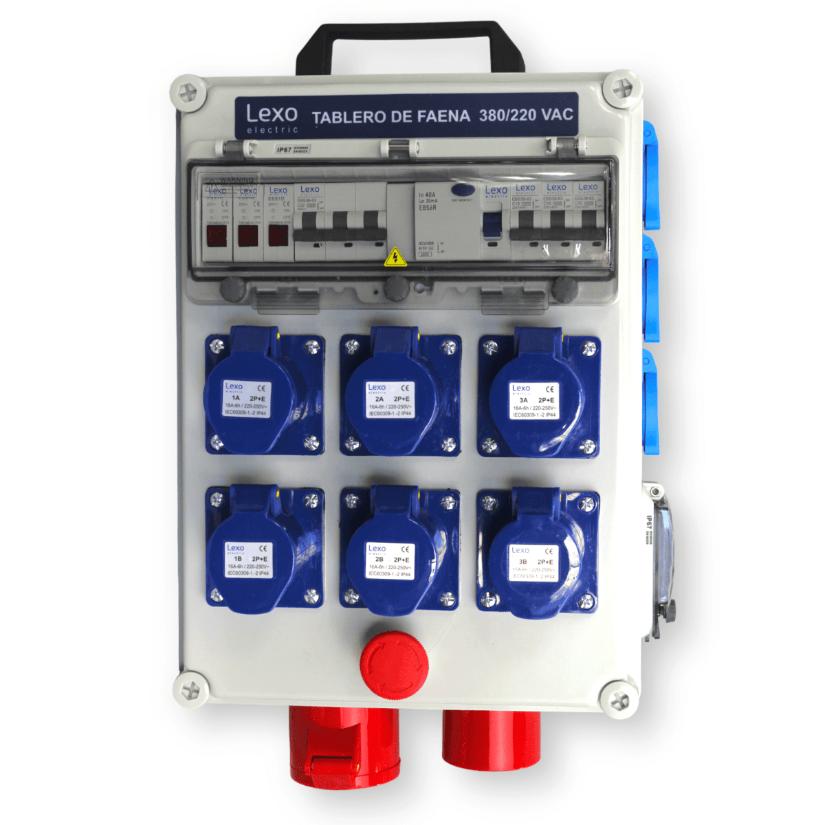 Tablero de Faena Portatil C/Parada de Emergencia IP65 LEXO ...