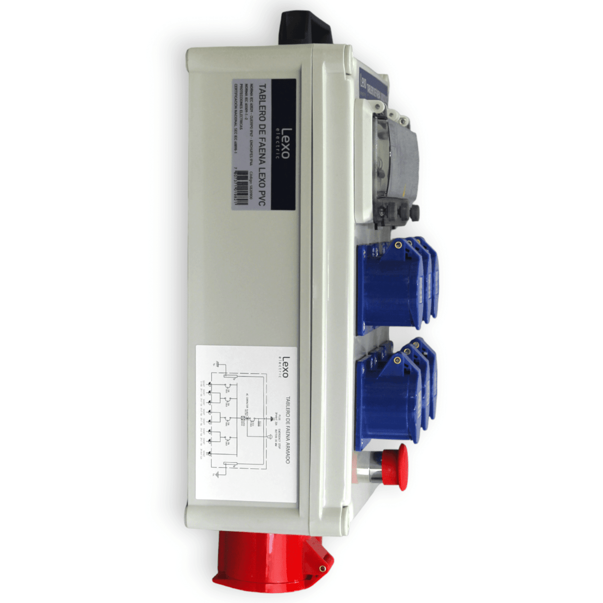Tablero de Faena Portatil C/Parada de Emergencia IP65 LEXO ...