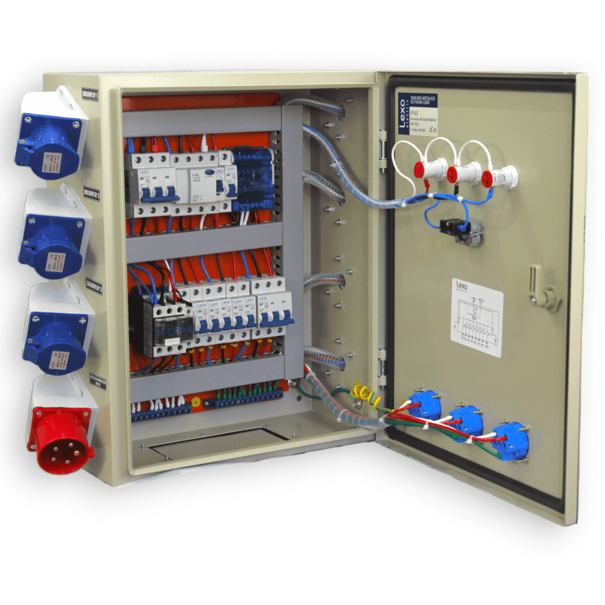 Tablero de Faena Metalico C/Parada de Emergencia IP65 LEXO ...