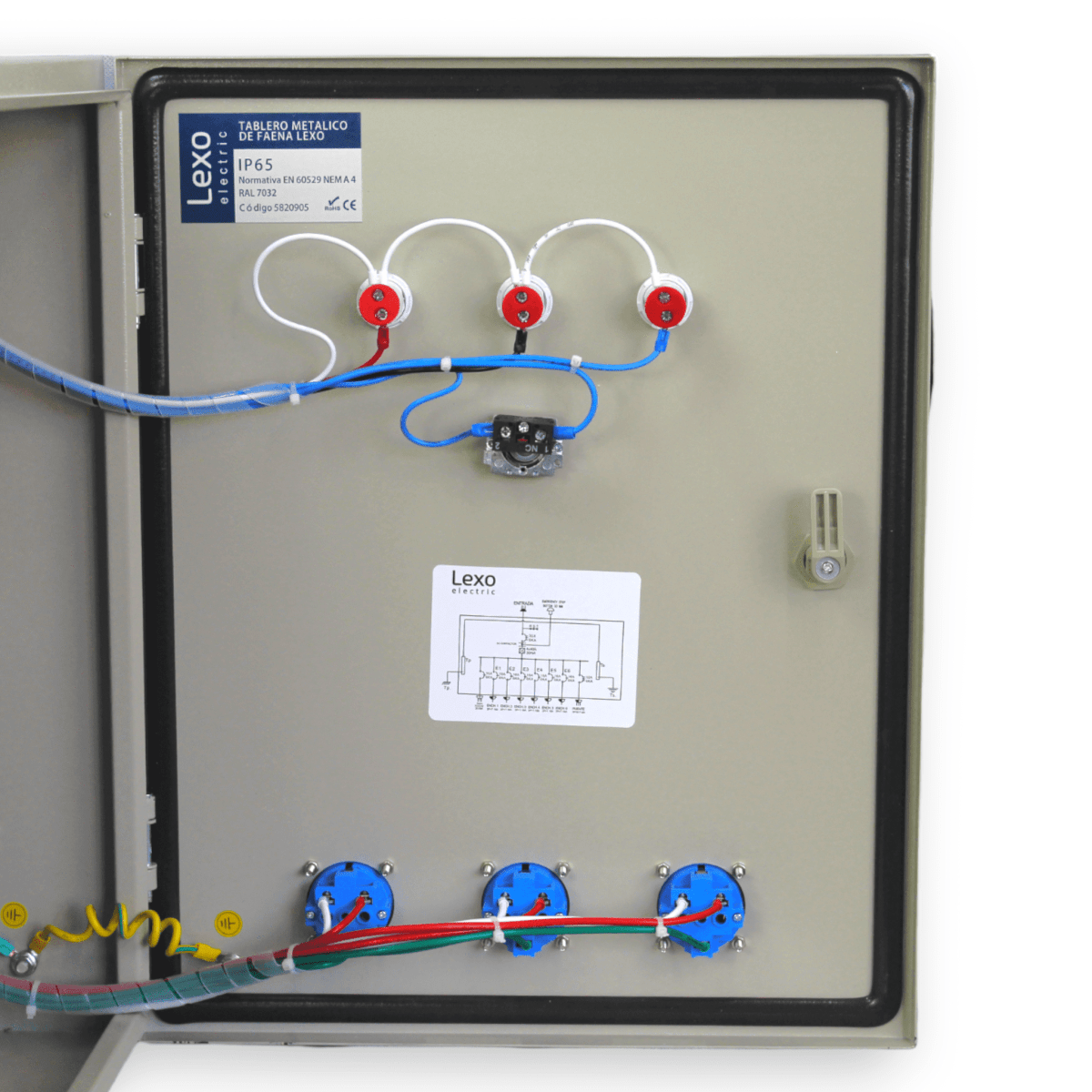 Tablero de Faena Metalico C/Parada de Emergencia IP65 LEXO ...