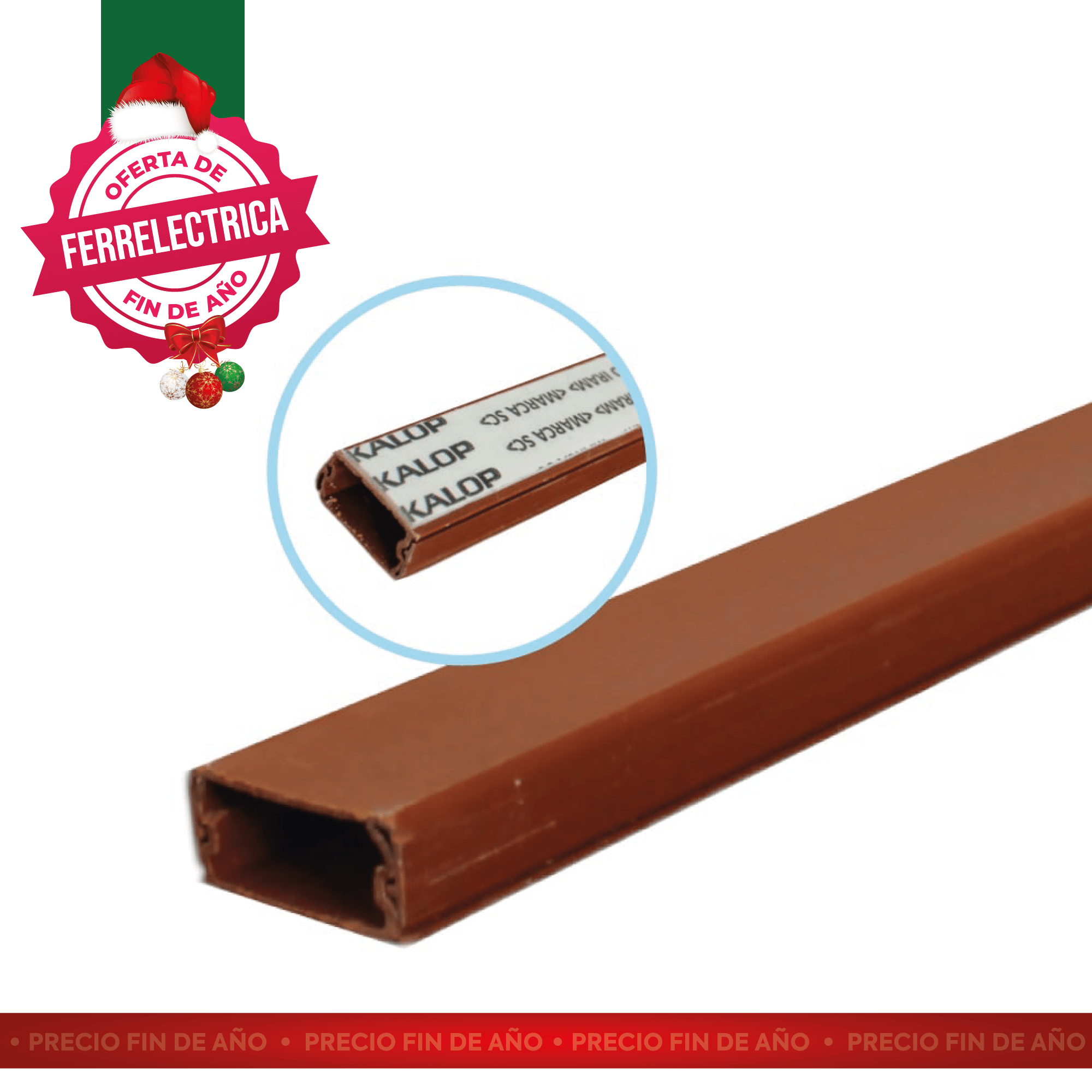 Canaleta PVC 20X10 2MTS Con Pegamento Color MADERA KALOP ...
