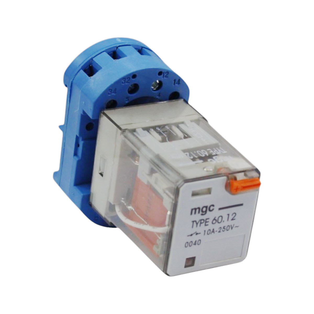 Relé Capsulado 8 Pines 2NC+2NO 10A 250V Con Base Mgc | Ferrelectrica Materiales Electricos