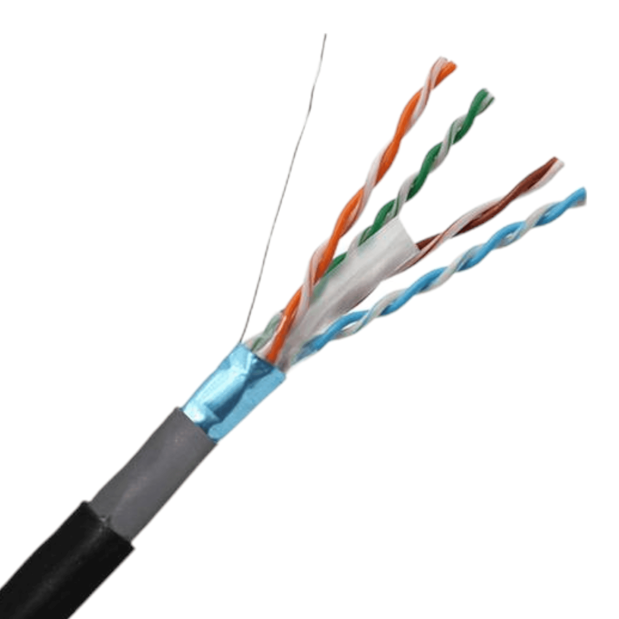 Cable F/utp Cat6 100% Cobre 23 Awg Negro 305 Mts Exterior Doble ...