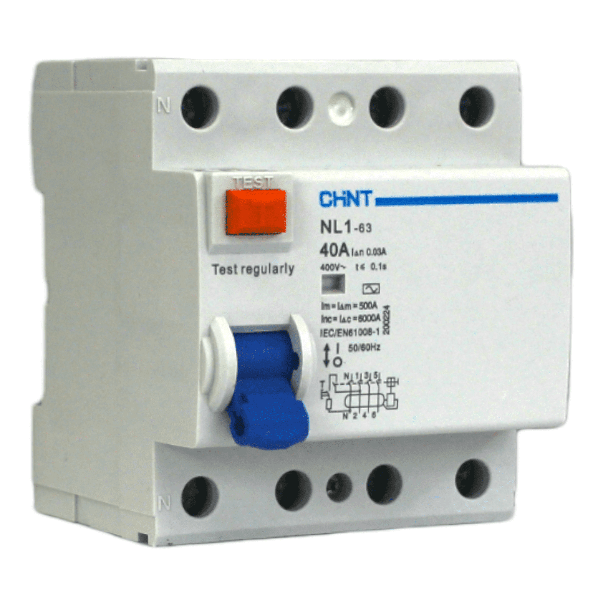 Interruptor Diferencial 4X40A 30Ma 6Ka Rccb Nl1 Chint 070244003ch ...