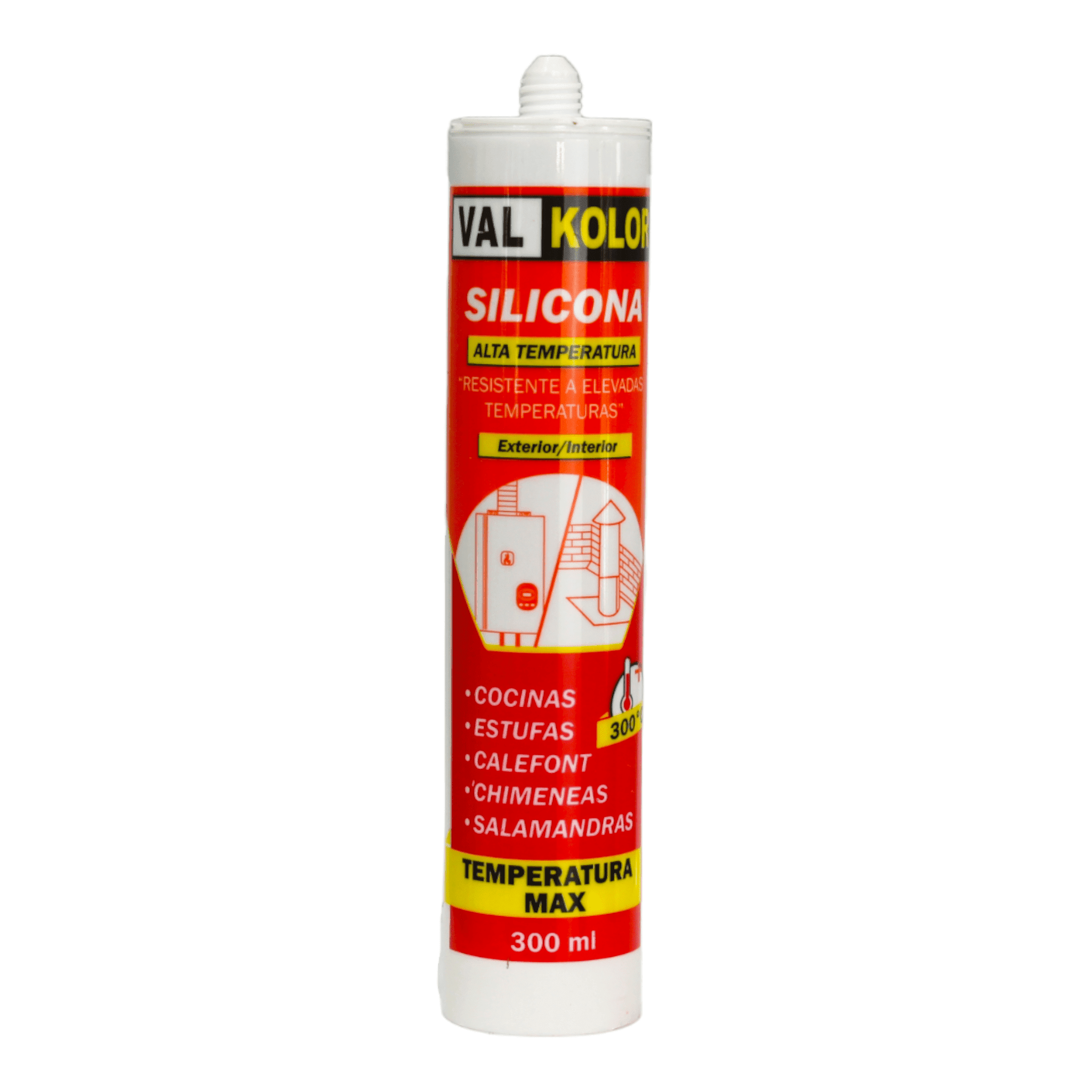 Silicona Alta Temperatura Roja 300ml | Ferrelectrica SPA