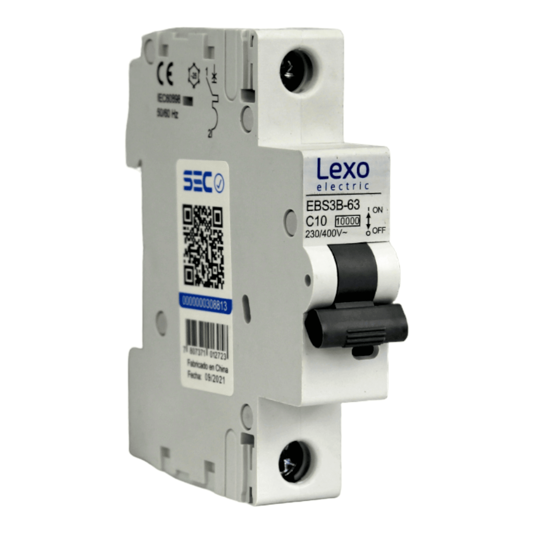 Automático 1x10A 10kA Curva C 230/400V EBS3B-63 Lexo | Ferrelectrica Materiales Electricos