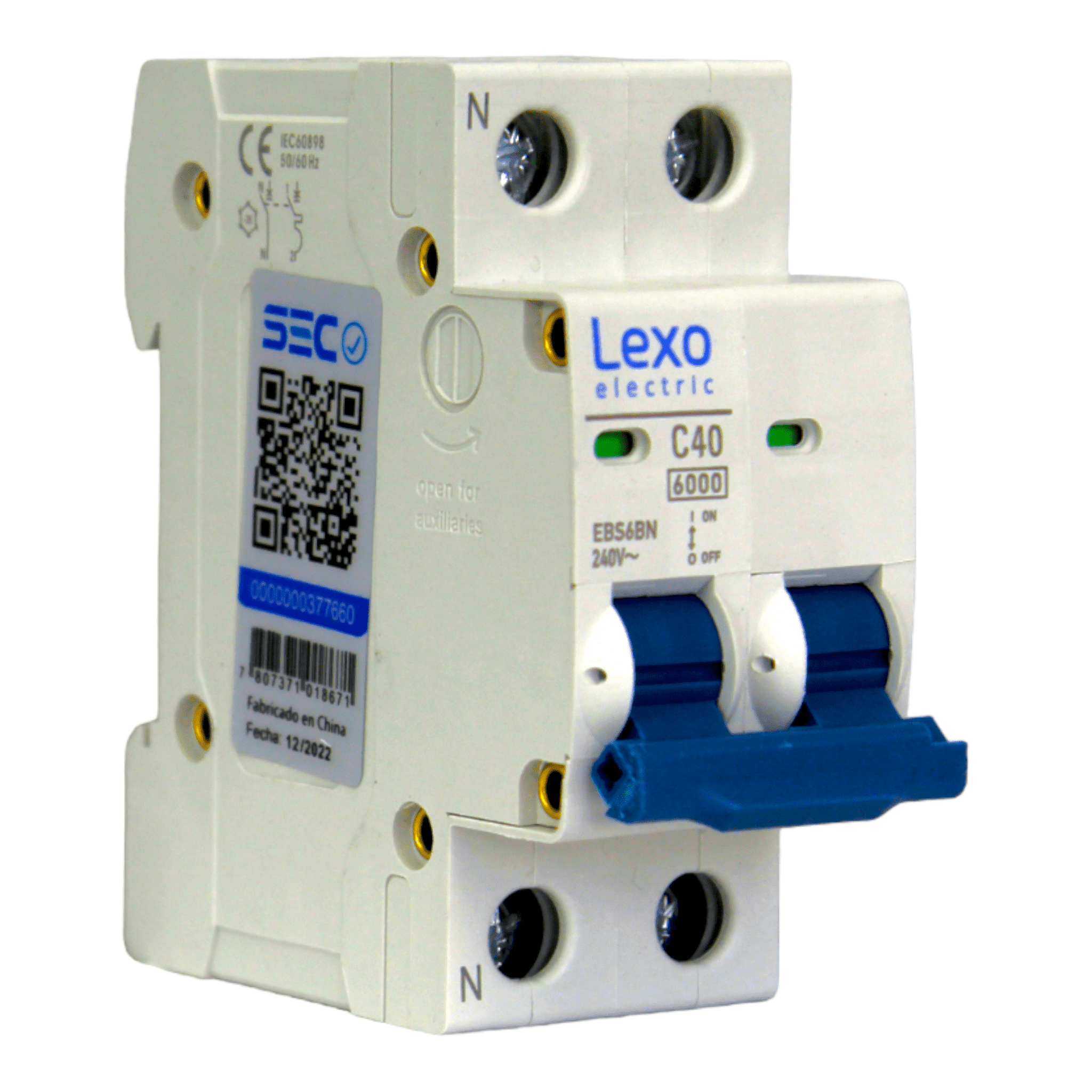 Automático 1P+N 40A 6kA Curva C 240V/415V EBS6BN Lexo | Ferrelectrica Materiales Electricos