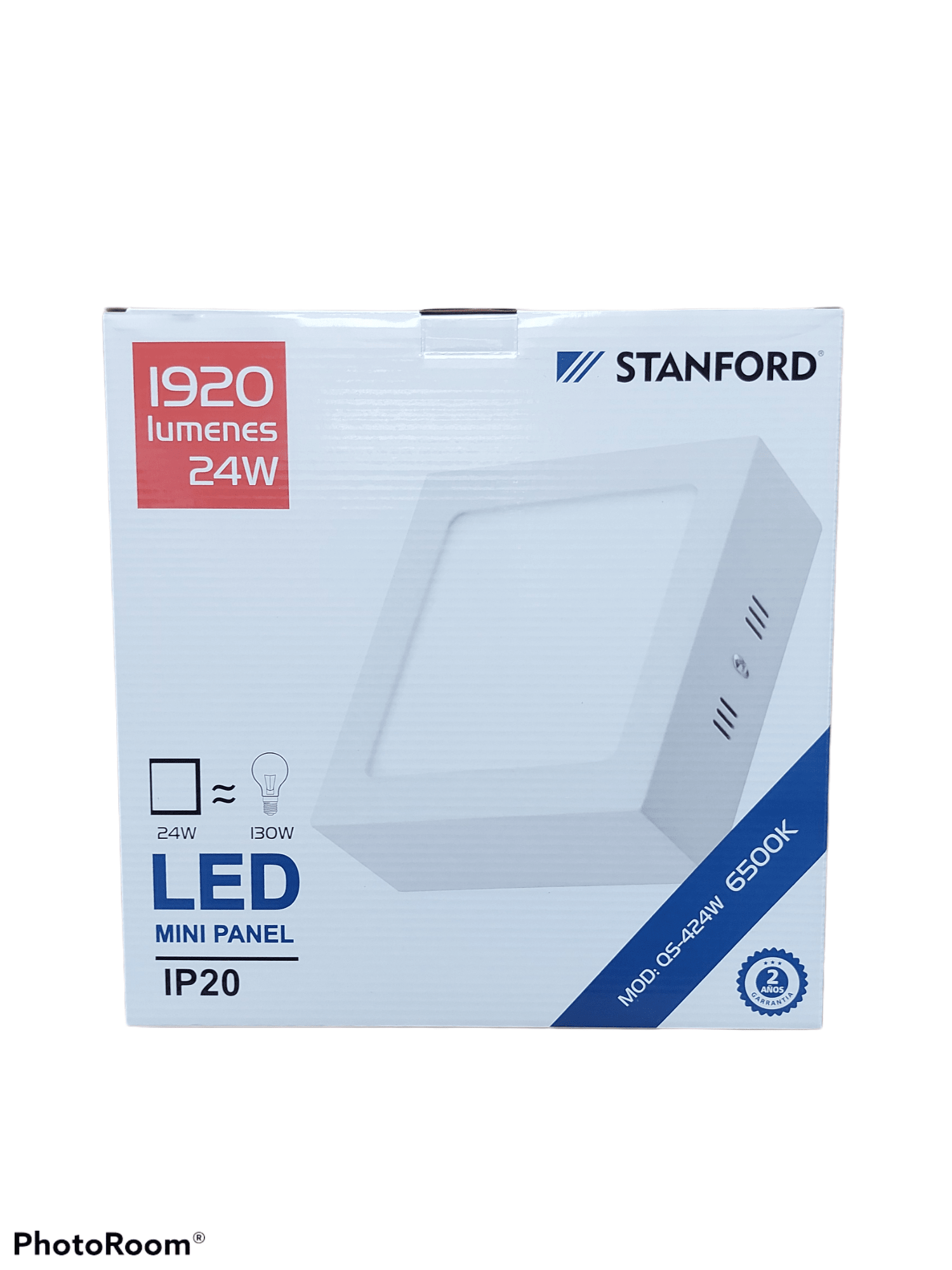 Panel cuadrado sobrepuesto 24W 6500K STANFORD | Ferrelectrica SPA
