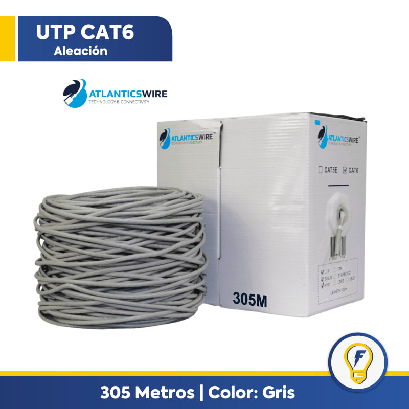 Cable Utp Cat6 23awg Aleacion X 305mts Aw | Ferrelectrica Materiales ...