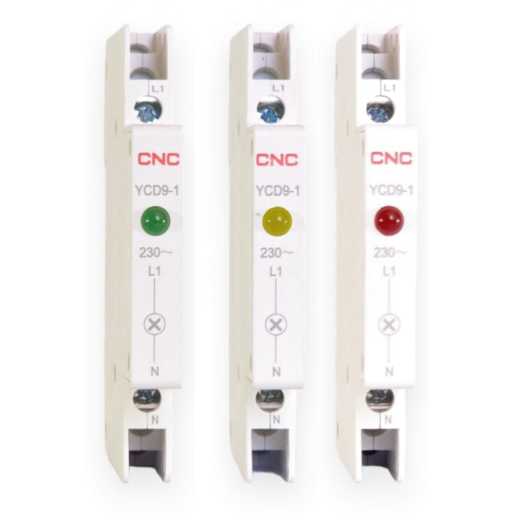 Piloto led a Riel din SLIM 230V YCD9-1 CNC | Ferrelectrica Materiales ...