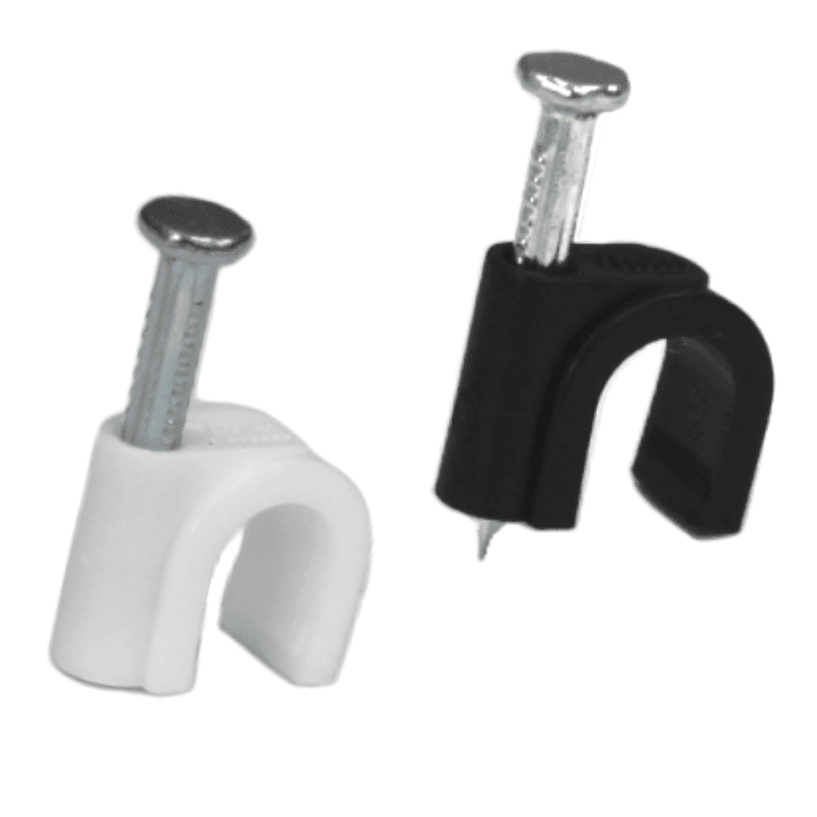 Grampa Cable Coaxial 7MM RG6 Bl 100Un | Ferrelectrica Materiales Electricos