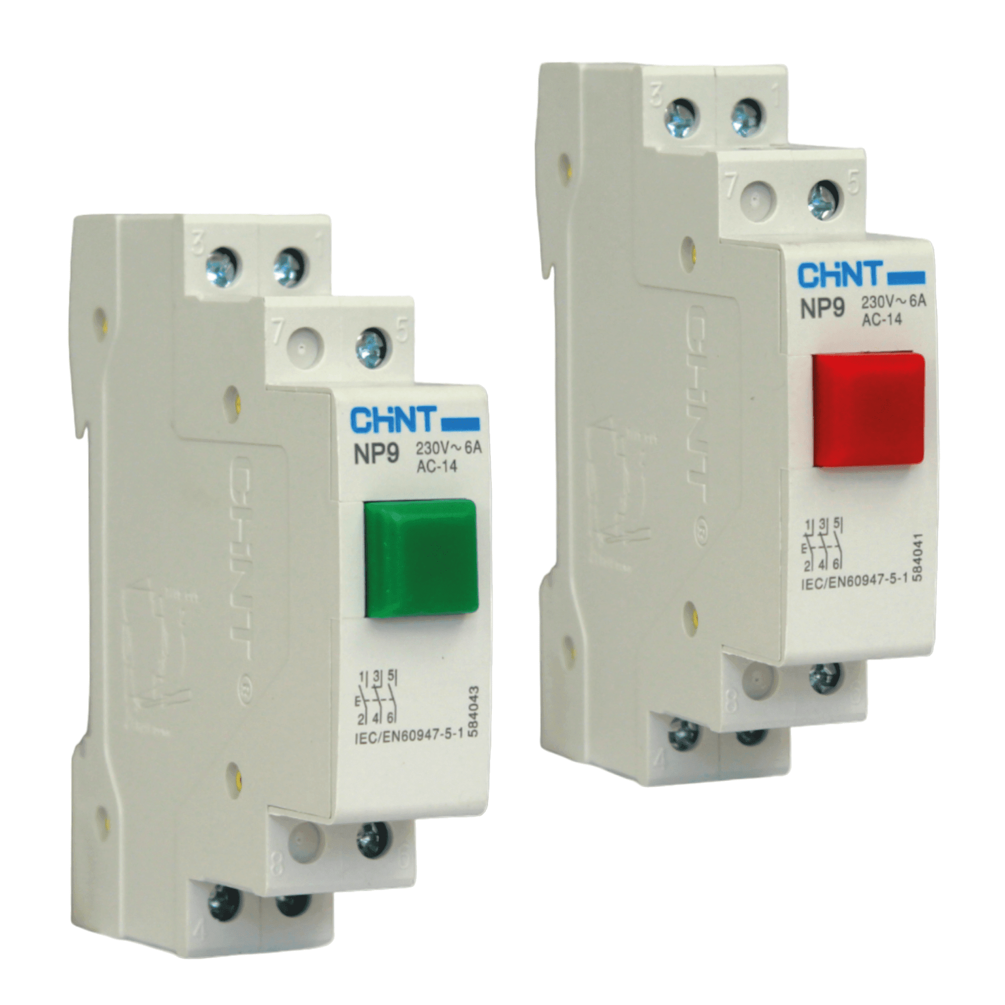 Pulsador Riel Din 230 Vac 1NA+2NC CHINT | Ferrelectrica Materiales ...