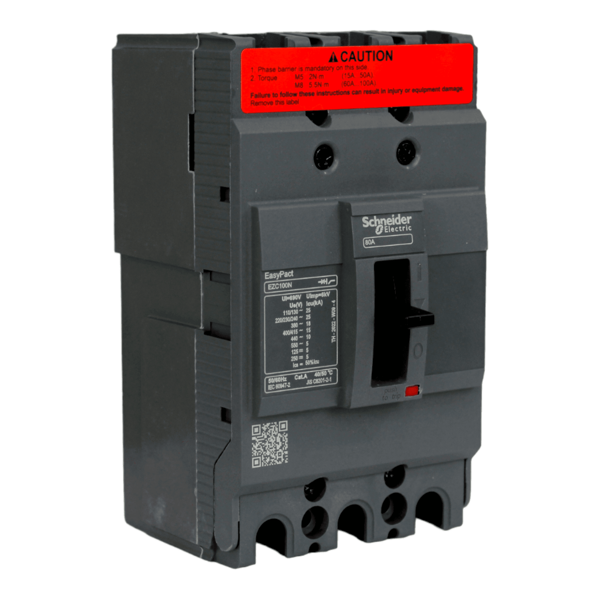 Interruptor Moldeado EASYPACT EZC100 80A 18kA 380V Schneider ...