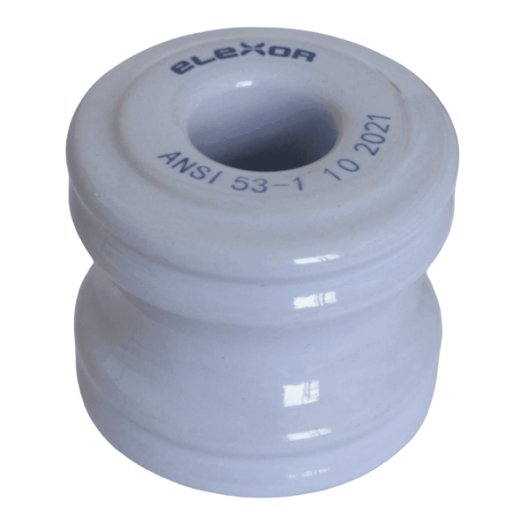 Aislador carrete Porcelana Mediano 57x54mm 0.4kV Elexor | Ferrelectrica ...