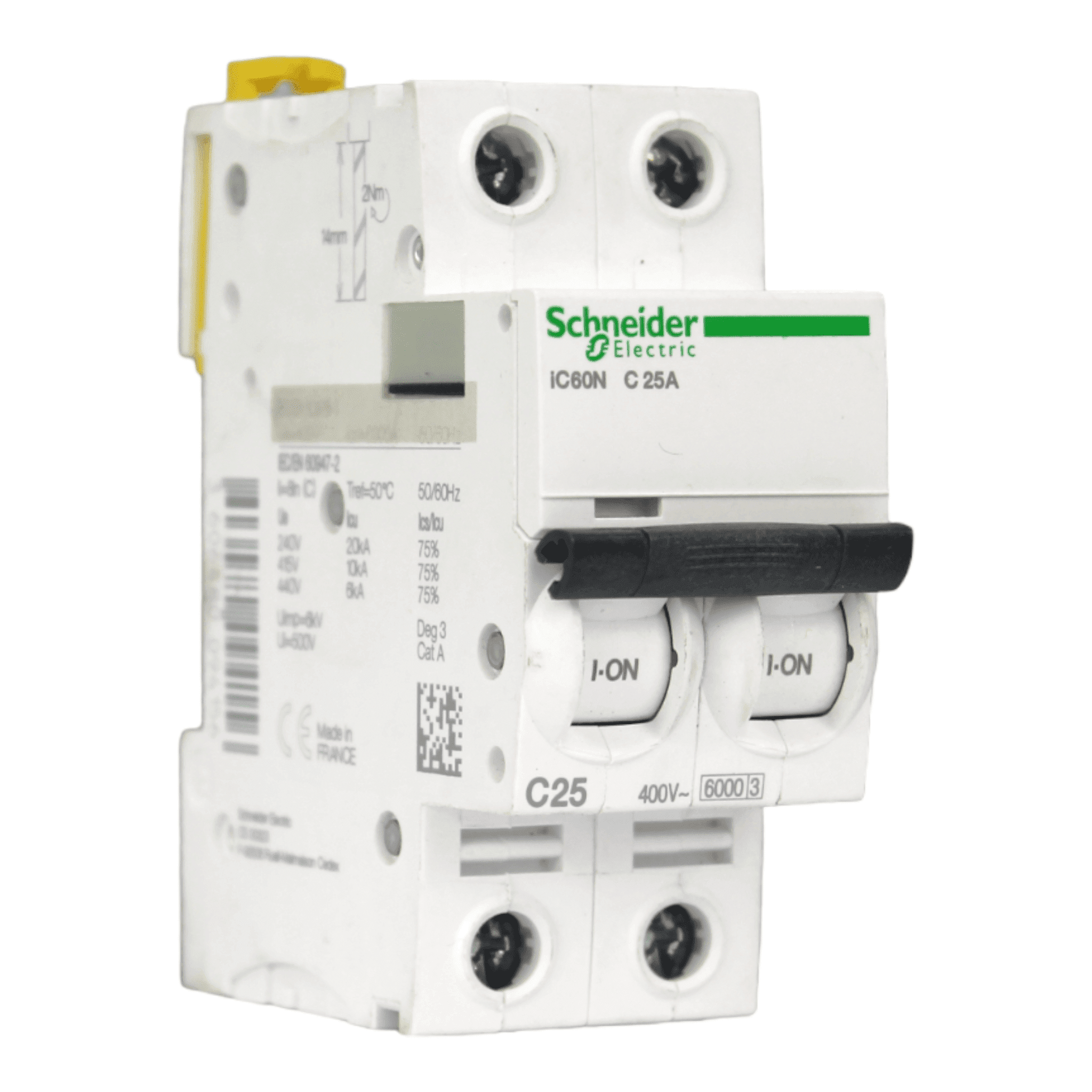 Automático 2x25A 10kA Curva C 230/400V IC60N Schneider | Ferrelectrica Materiales Electricos
