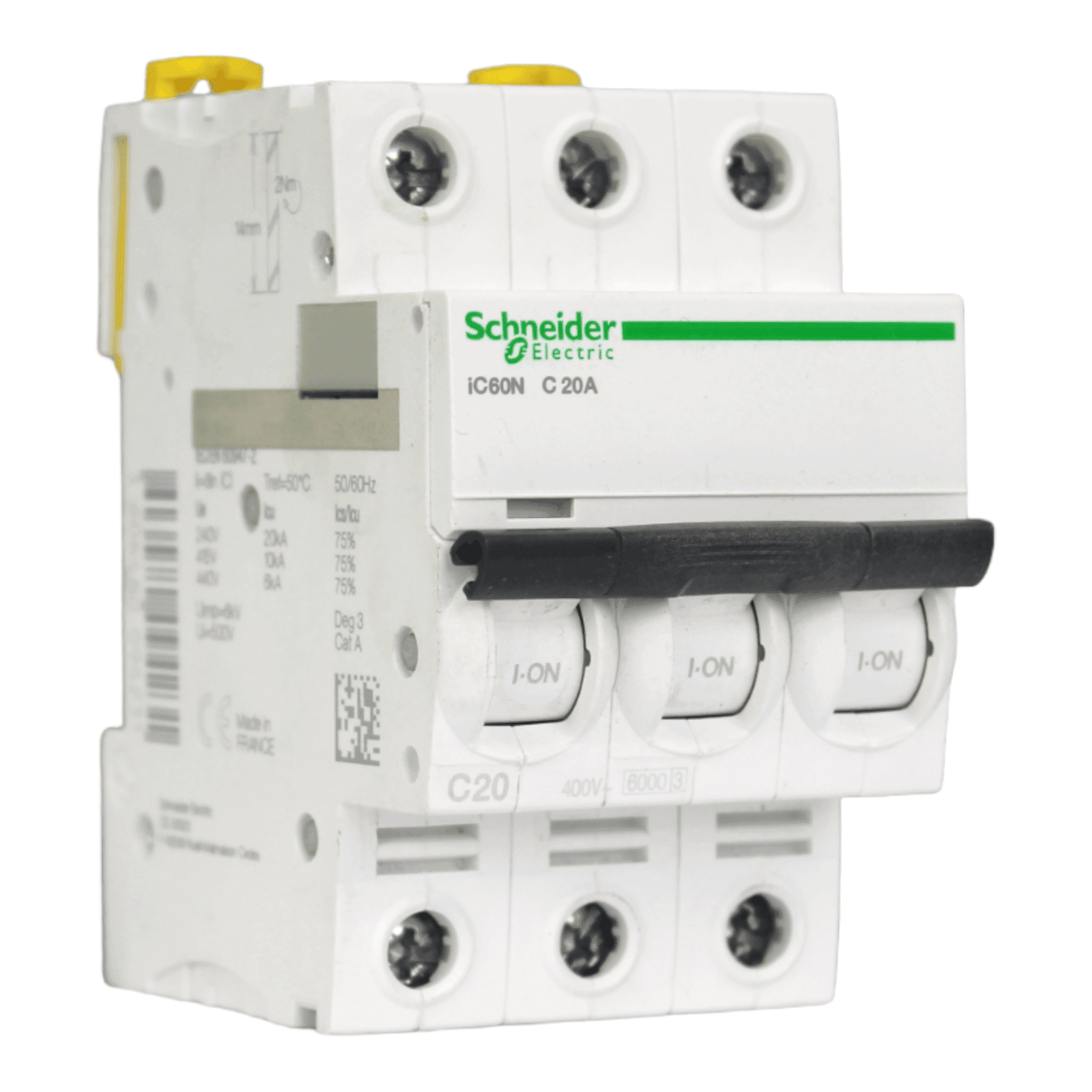 Automático 3x20A 10kA Curva C 230/400V IC60N Schneider | Ferrelectrica Materiales Electricos
