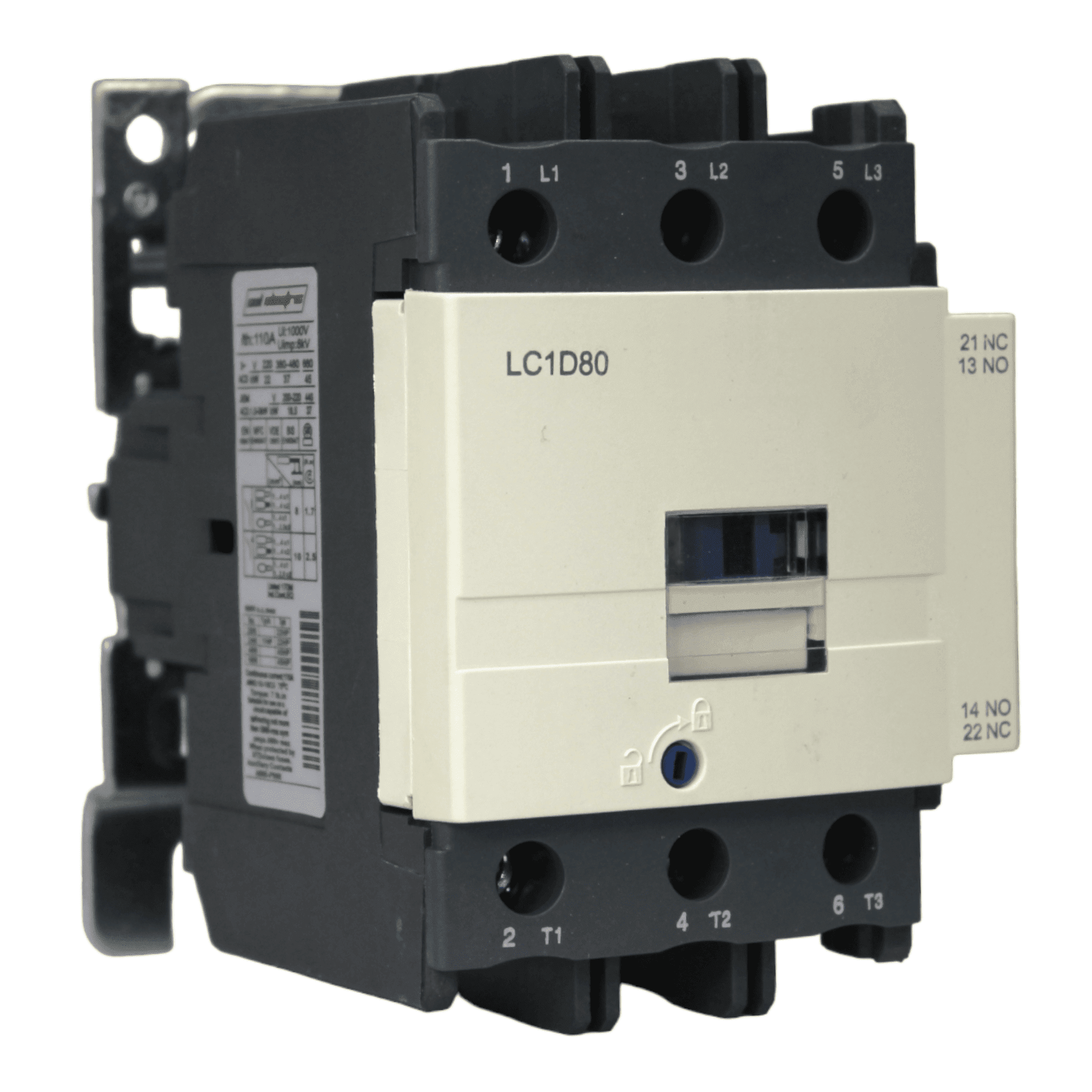 CONTACTOR LC1D80M7 80A 220v 3P 380v 1NC+1NO | Ferrelectrica Materiales ...