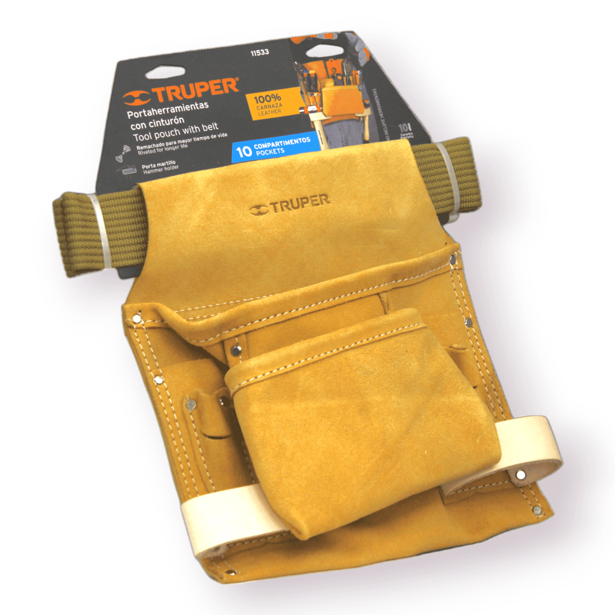 Porta herramientas carnaza c/cinturon 10 Com. Truper 11533 ...