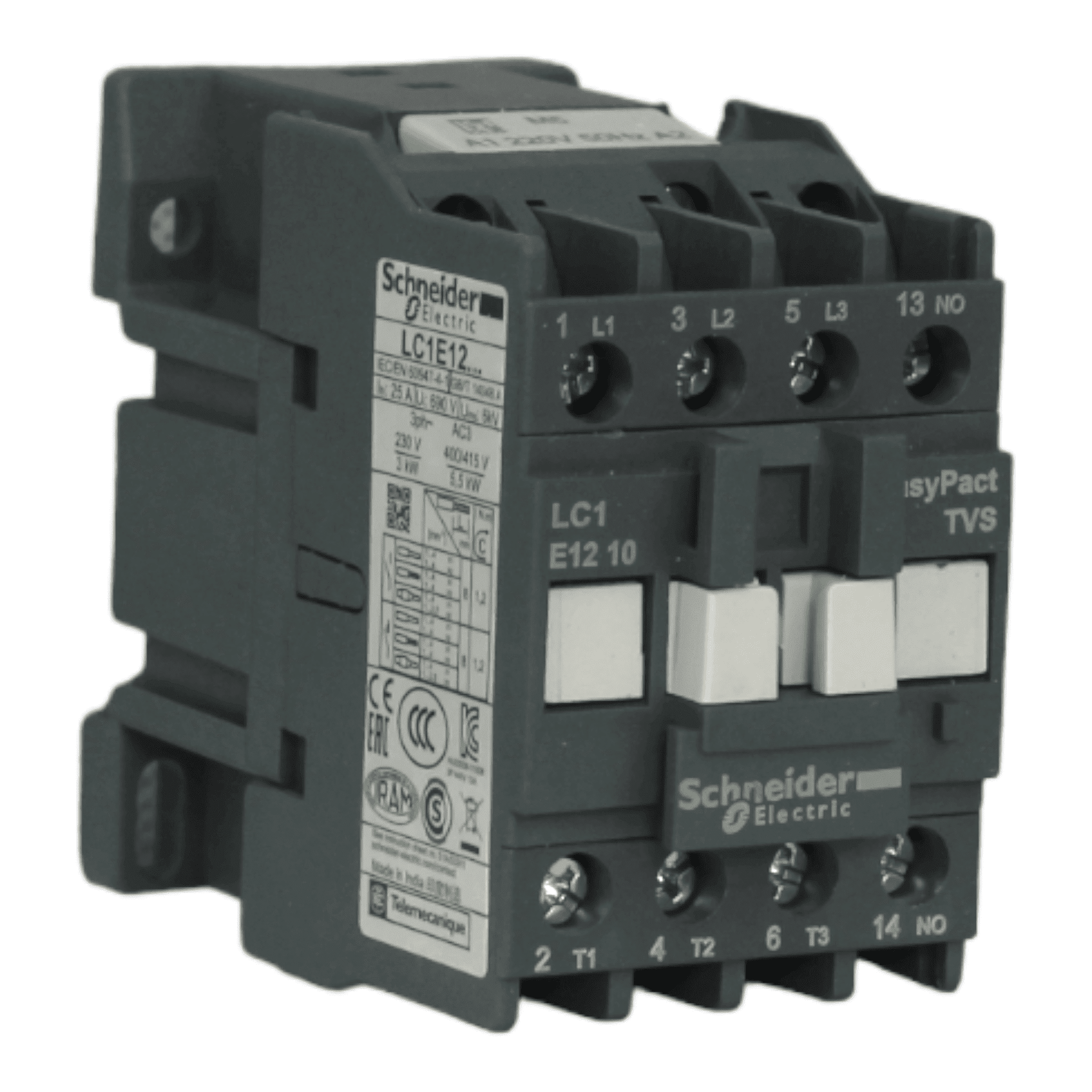Contactor 3 Polos 12A 220v 50hz LC1E1210M5 SCHNEIDER | Ferrelectrica Materiales Electricos