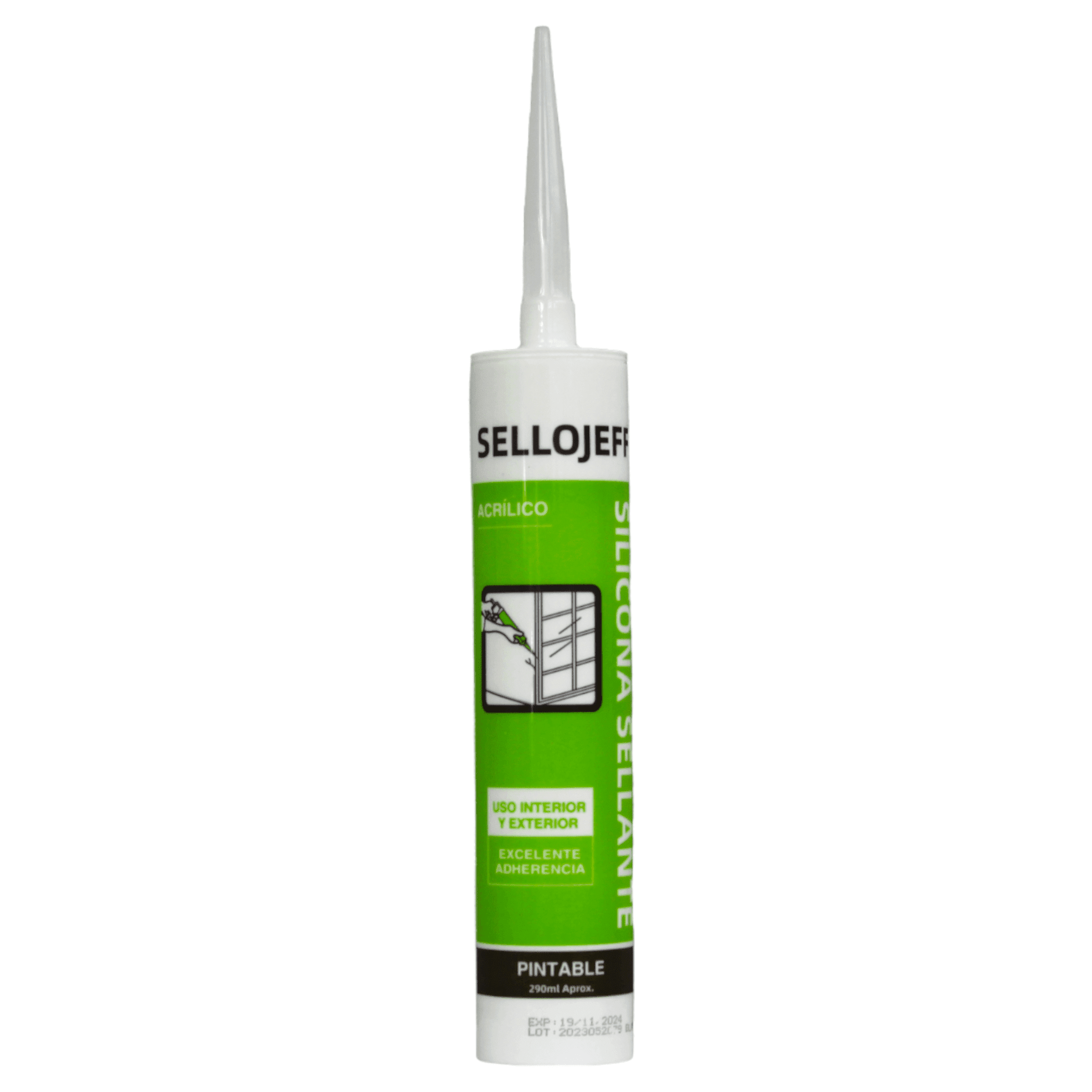 Silicona Acrilica Pintable Blanco 290ML SELLOJEFF 290ML | Ferrelectrica SPA