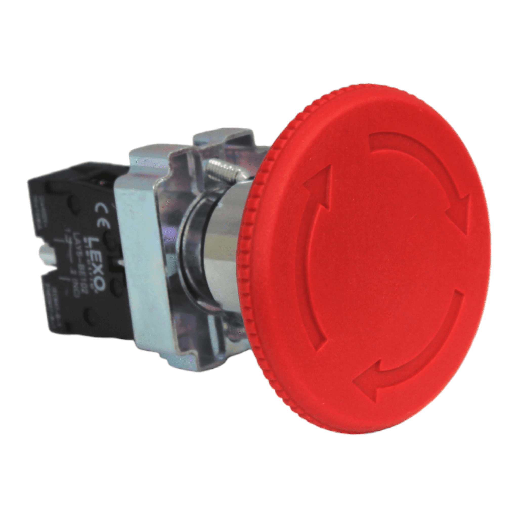 Pulsador Metalico Parada de Emergencia 22mm 1NC c/ Retén | Ferrelectrica SPA