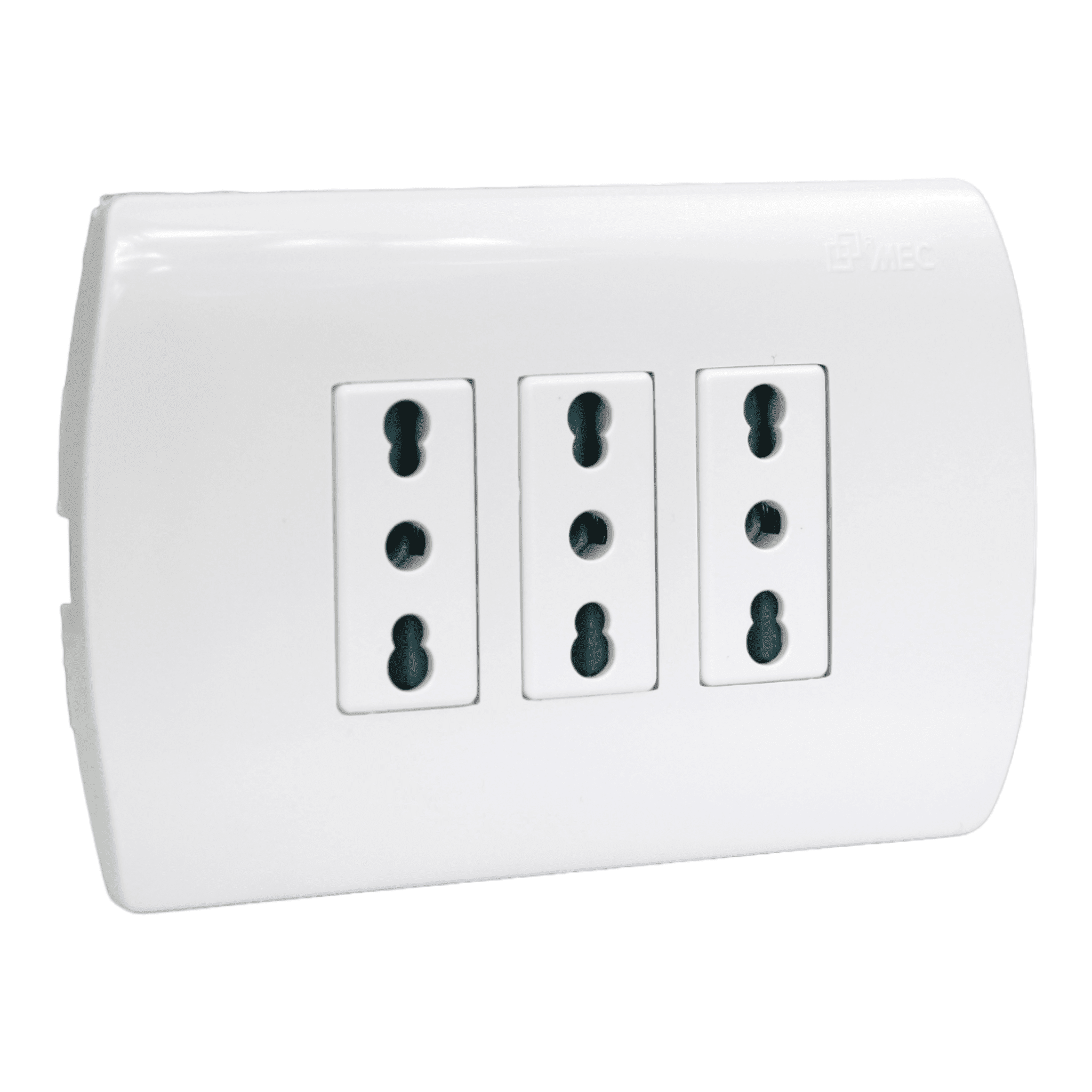 Tomacorriente Triple Compacto 10/16A 250V Aris MEC | Ferrelectrica SPA