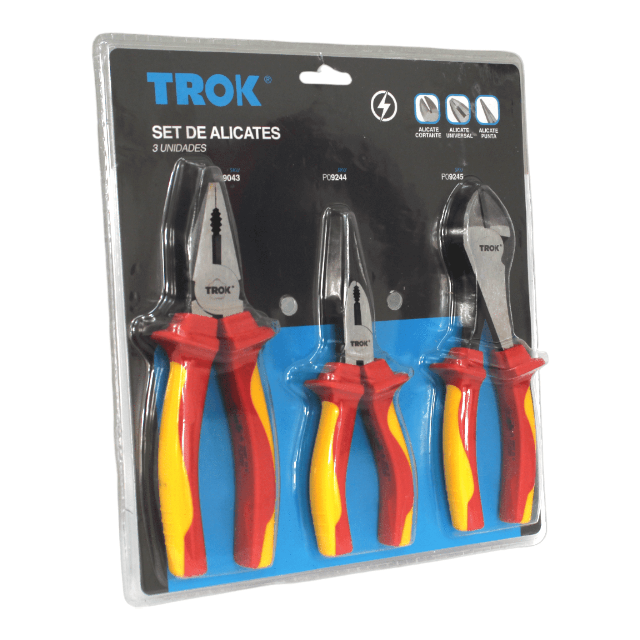 Set Alicates Electricos Aislados Cert. 1000V 3 Piezas | Ferrelectrica ...