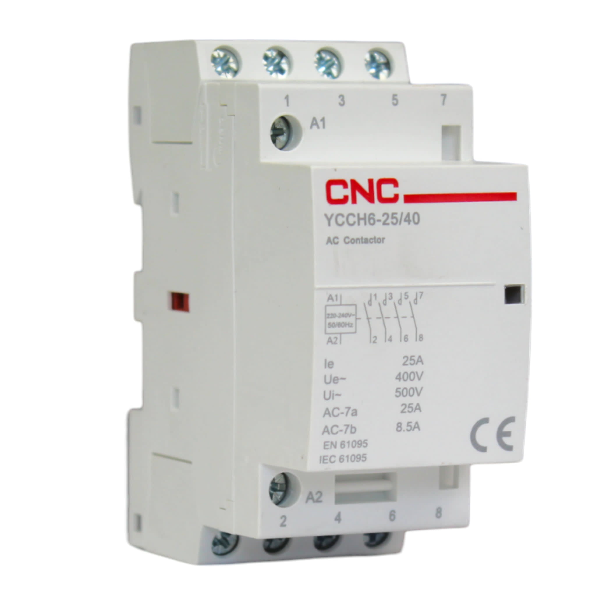 Contactor Modular 2P 25A Bobina 220v 2NO+2NC YCCH6-25/22 CNC | Ferrelectrica SPA