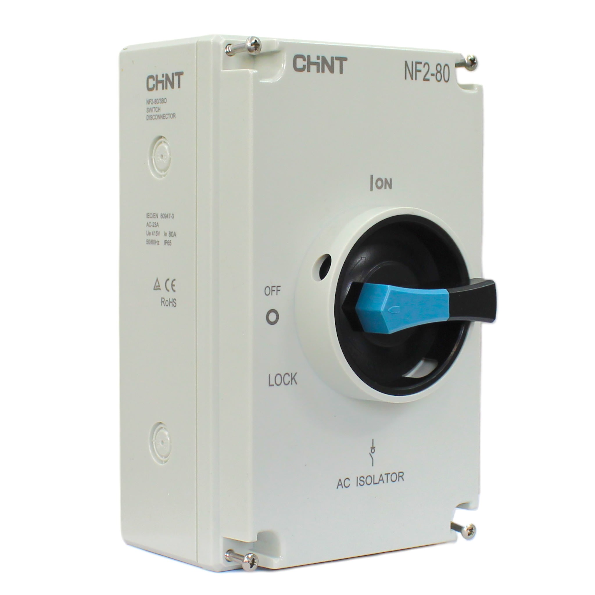 Interruptor Seccionador NF2 Caja IP66 80A 3P 415V CHINT | Ferrelectrica Materiales Electricos