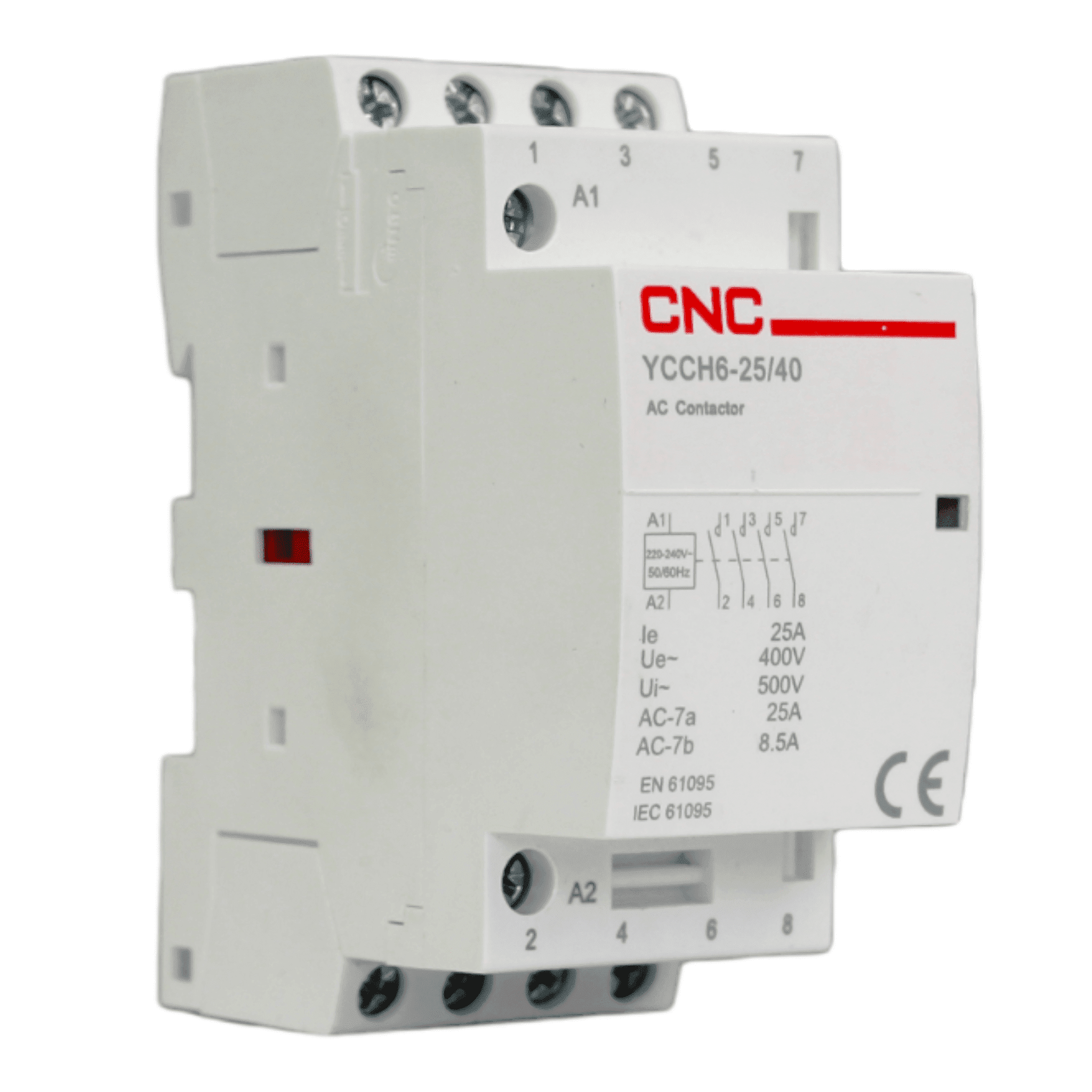 Contactor Modular 2P 25A Bobina 220v 4NO YCCH6-25/40 CNC ...